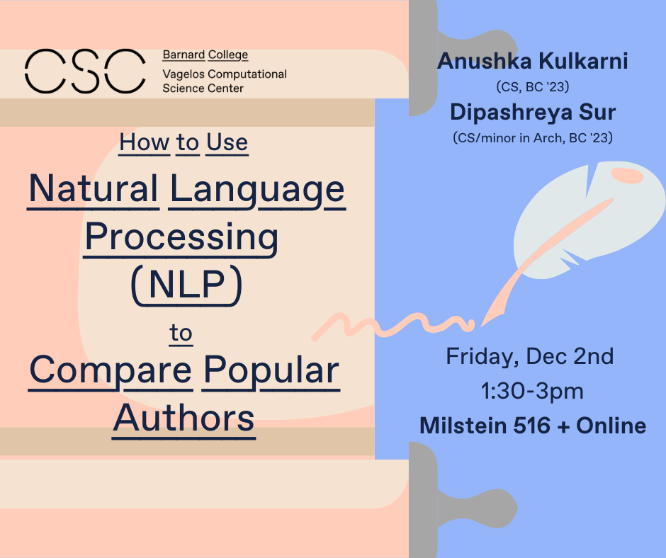 Workshop: Using Natural Language Processing (NLP) to Compare Popular Authors | Barnard ...
